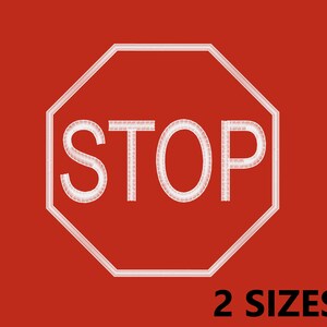 Stop Sign Feltie Embroidery Design File, TWO SIZES, Stop Sign ...