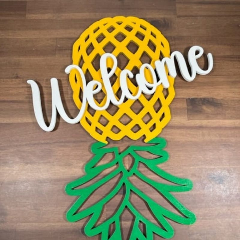 Pineapple Welcome Sign - Etsy