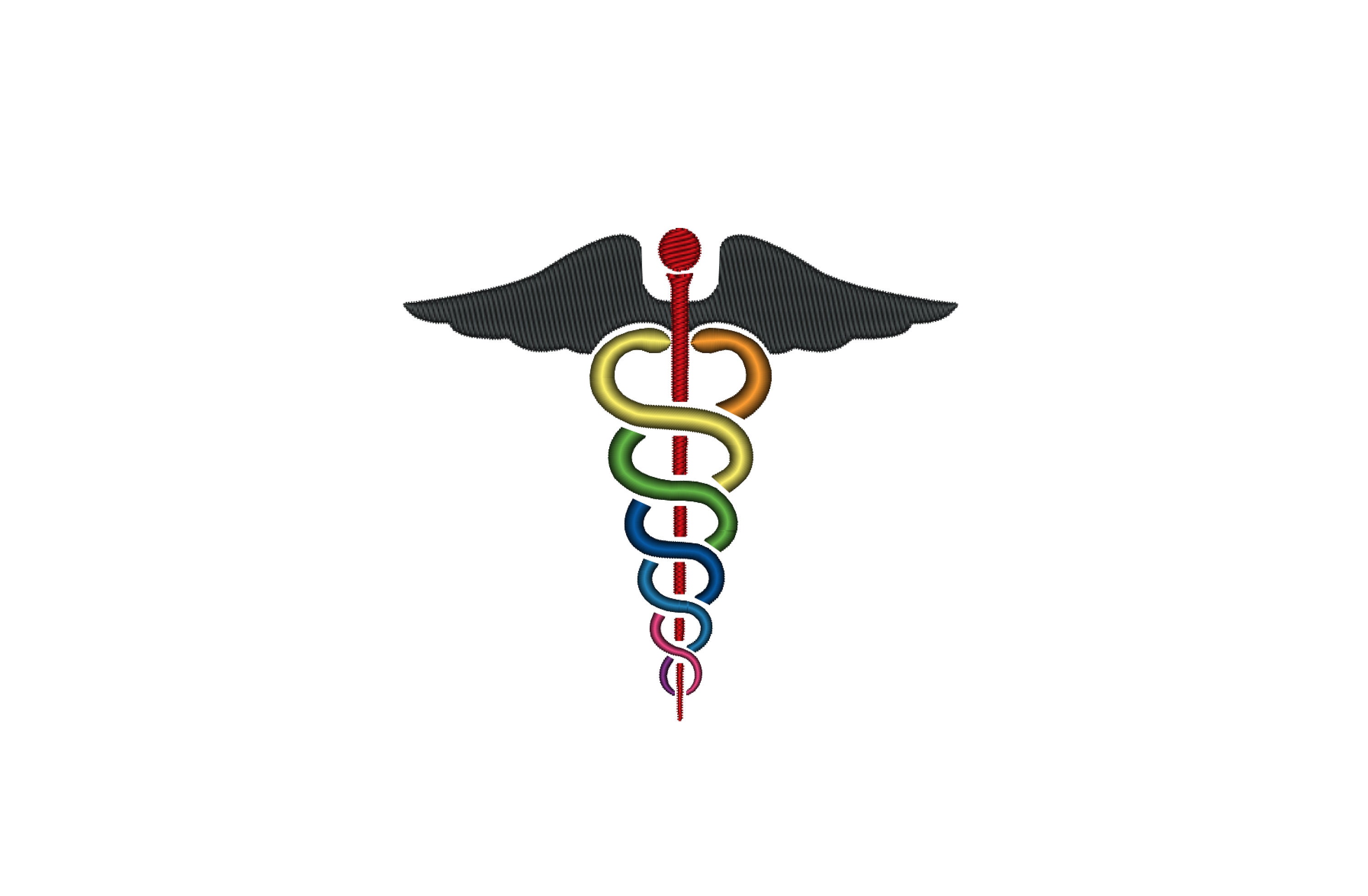 Nurses Symbol With Rainbow Nurse Caduceus Nurse Logo Nurse - Etsy