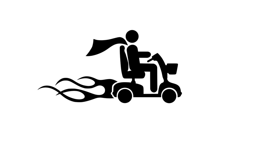 Electric Scooter With Flames SVG: Handicap Hero Design (digital File ...