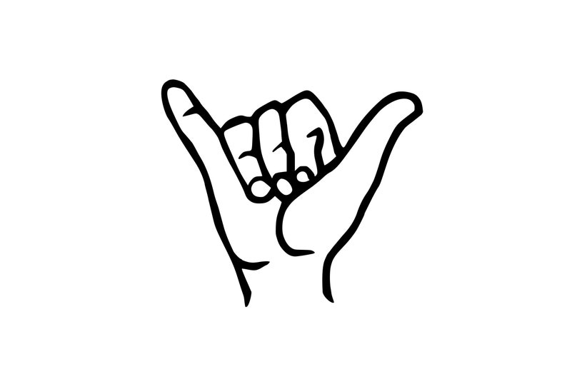 Hang Loose Hand SVG: Shaka Sign Design (digital File) - Etsy