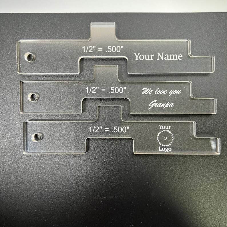 Acrylic Router and Table Saw Setup Gauges, Depth and Fence Gauge Set - Etsy