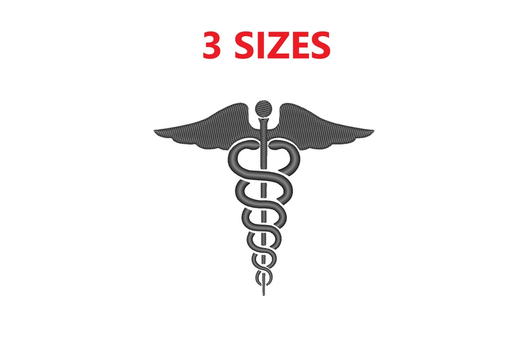 Nurses Symbol, Nurse Caduceus, Nurse Logo, Nurse Embroidery Design File ...