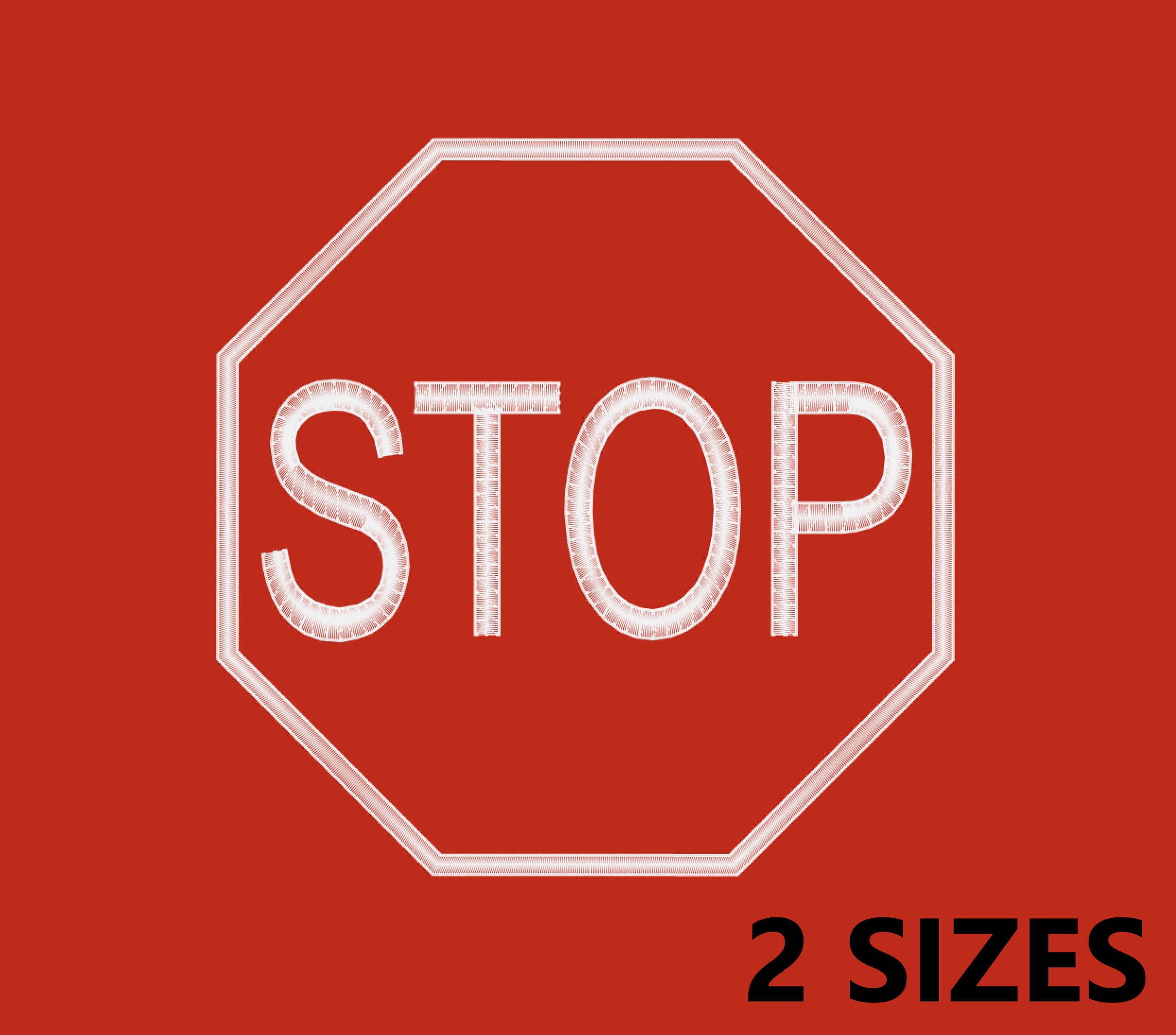 Stop Sign Feltie Embroidery Design File TWO SIZES Stop Sign - Etsy