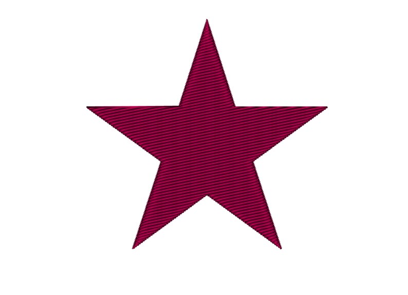 Star Embroidery Design, Star Embroidery File, Star Fill Pattern, Simple ...