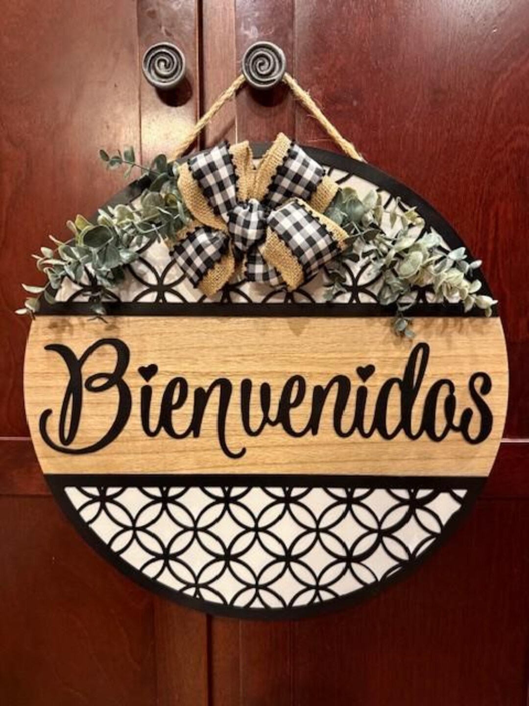 Bienvenidos Door Sign, Welcome Sign, Door Hanger - Etsy