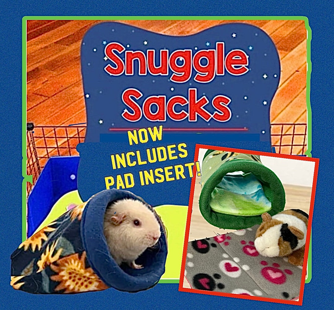 Guinea Pig Snuggle Sack Stay Open Aprx. 10 X 12 or Custom Size / Added ...