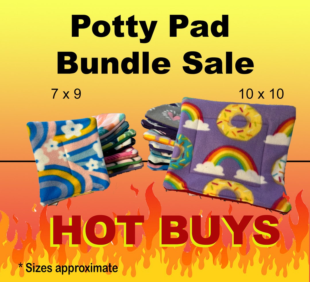 Potty Pad Packs! Absorbent, Reversible & Ready-to-ship-- Potty Corners ...