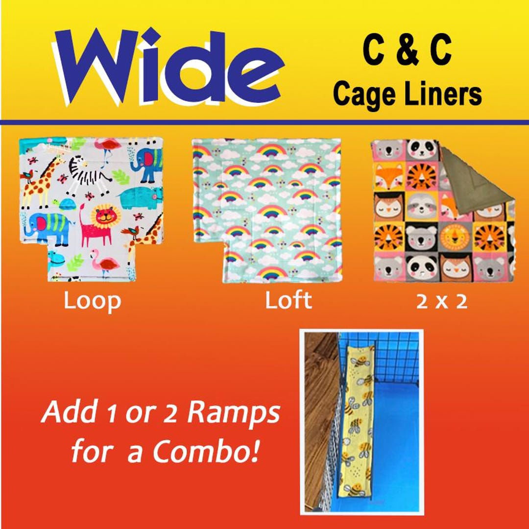Guinea Pig-c&c/cagetopia Size Wide Loop / Wide Loft Fleece Cage Liners ...