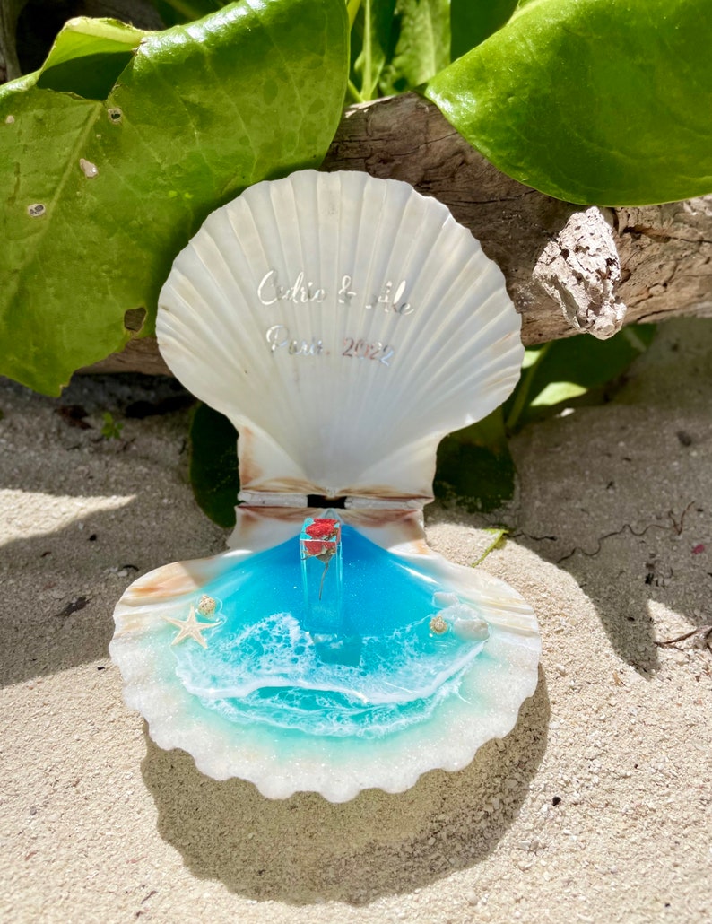 The Noi Shell Box-made to Order-luxury Ocean Ring Shell - Etsy