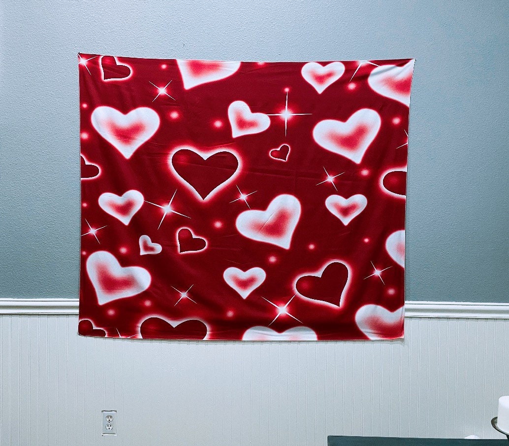 Early 2000s Hearts Backdrop - Etsy