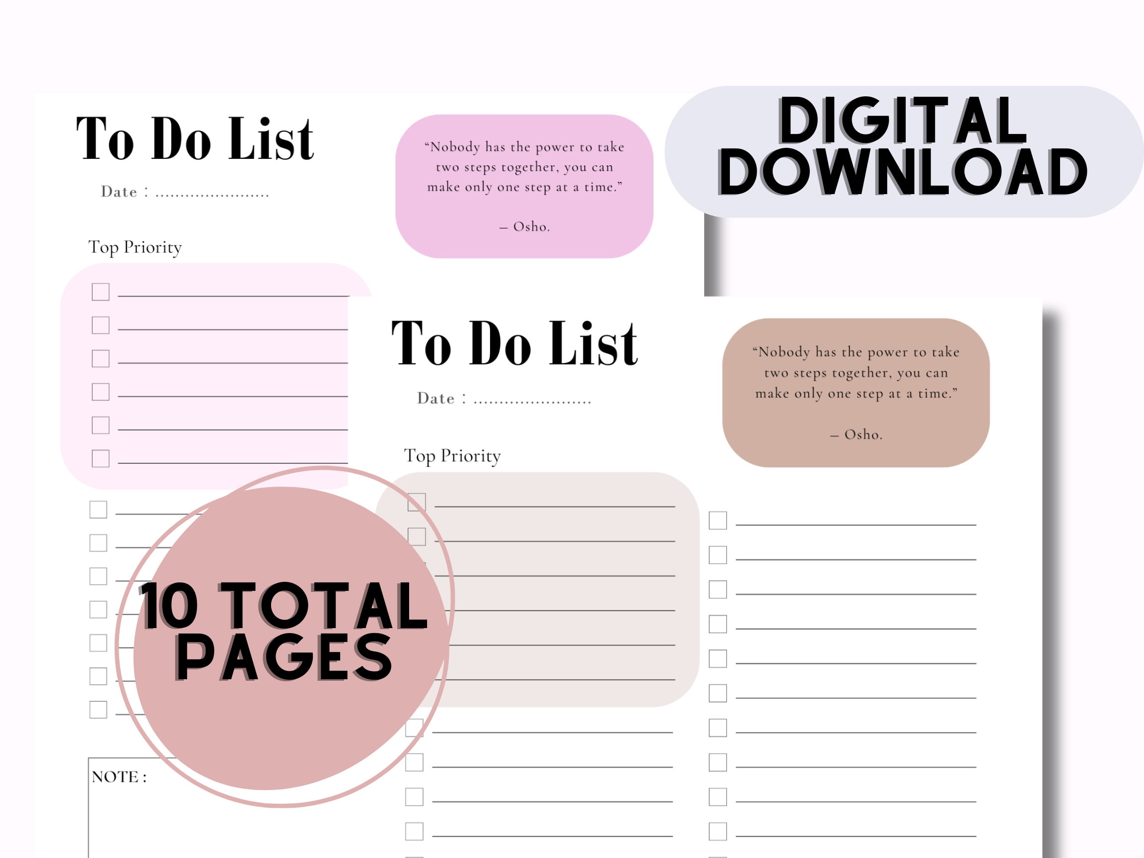 To Do List Printable and Editable PDF- Digital Download - Etsy