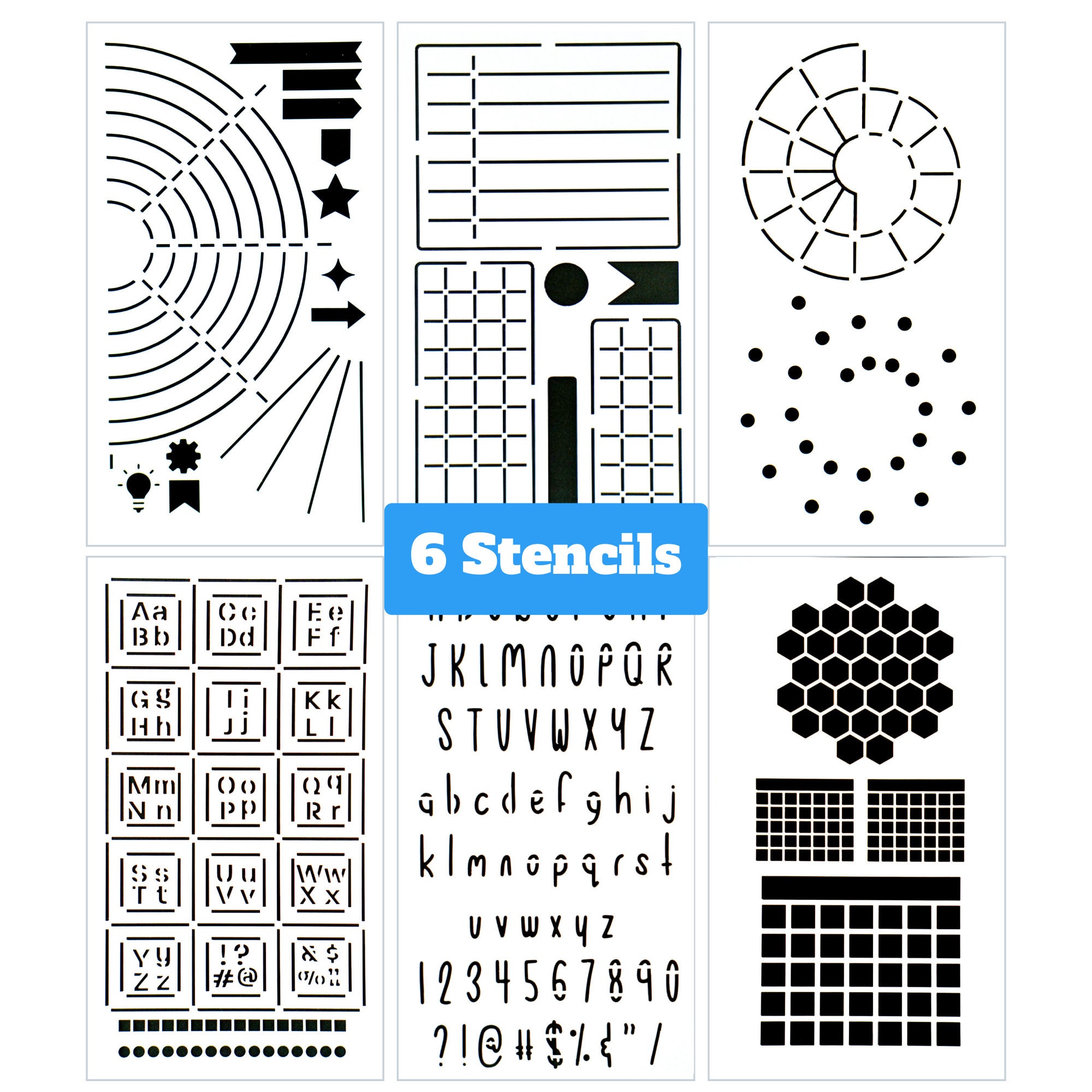 Ultimate Productivity Stencil Set X6 Custom Stencils for - Etsy