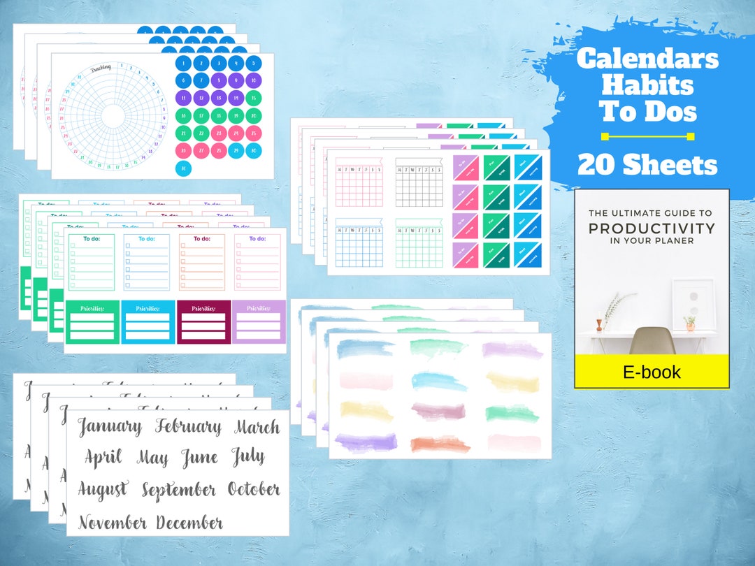 Ultimate Productivity Stickers Set - Huge Pack, Custom Stickers, for ...