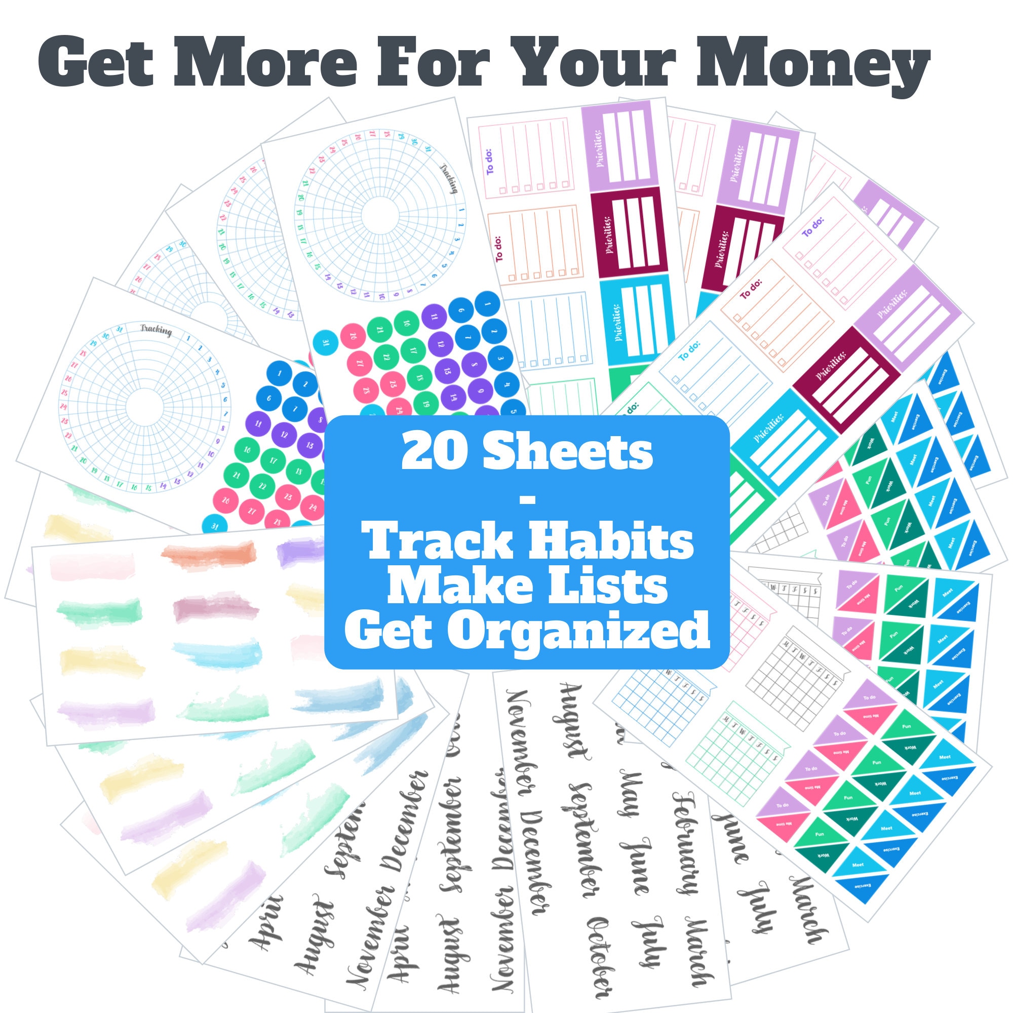 Ultimate Productivity Stickers Set - Huge Pack, Custom Stickers, for ...