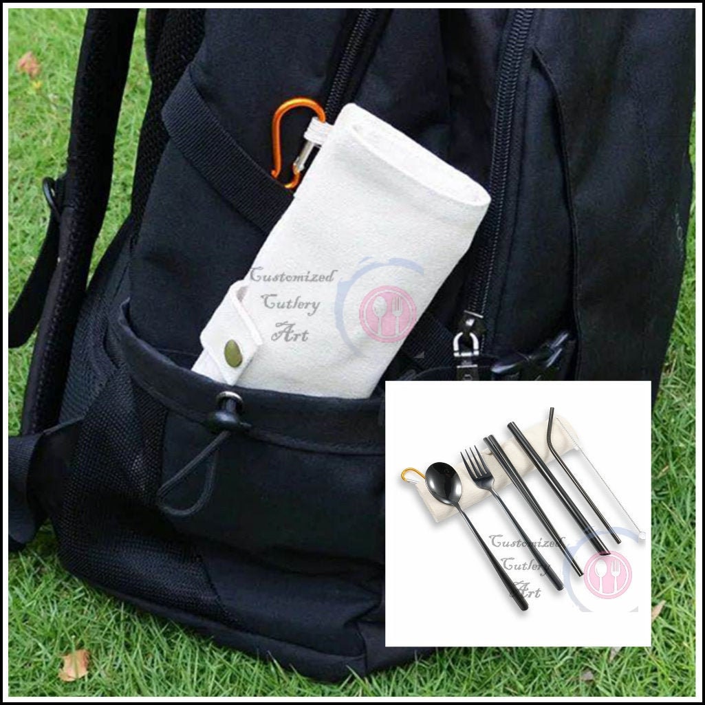 Travel Cutlery Set customized and Personalized With Engraving - Etsy