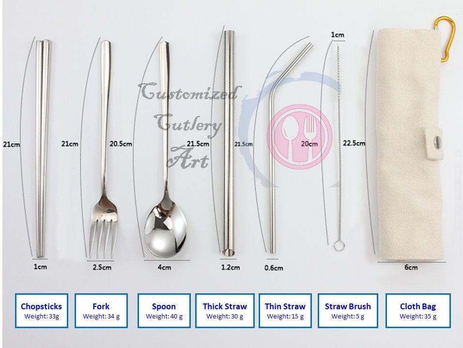 Travel Cutlery Set customized and Personalized With Engraving - Etsy