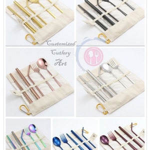 Travel Cutlery Set customized and Personalized With Engraving - Etsy