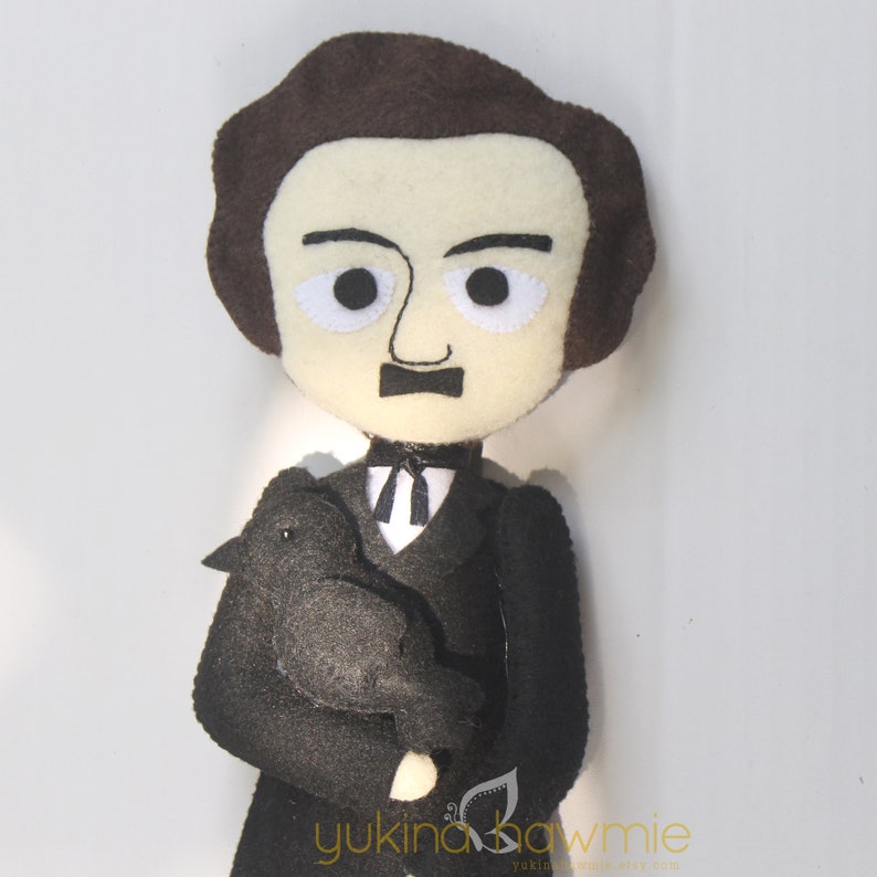 Edgar Allan Poe Felt Doll PDF Pattern Halloween Horror Plush - Etsy
