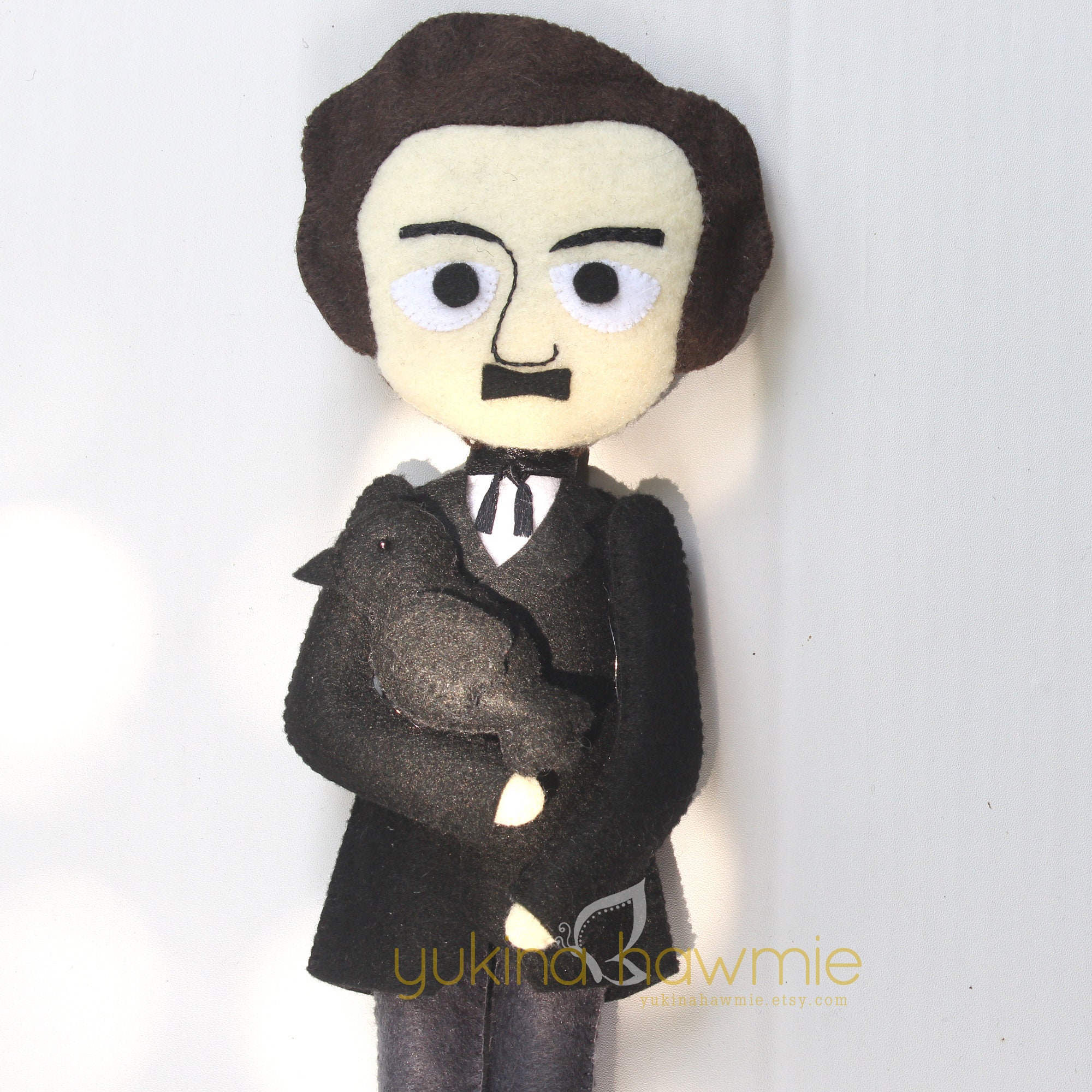 Edgar Allan Poe Felt Doll PDF Pattern Halloween Horror Plush - Etsy