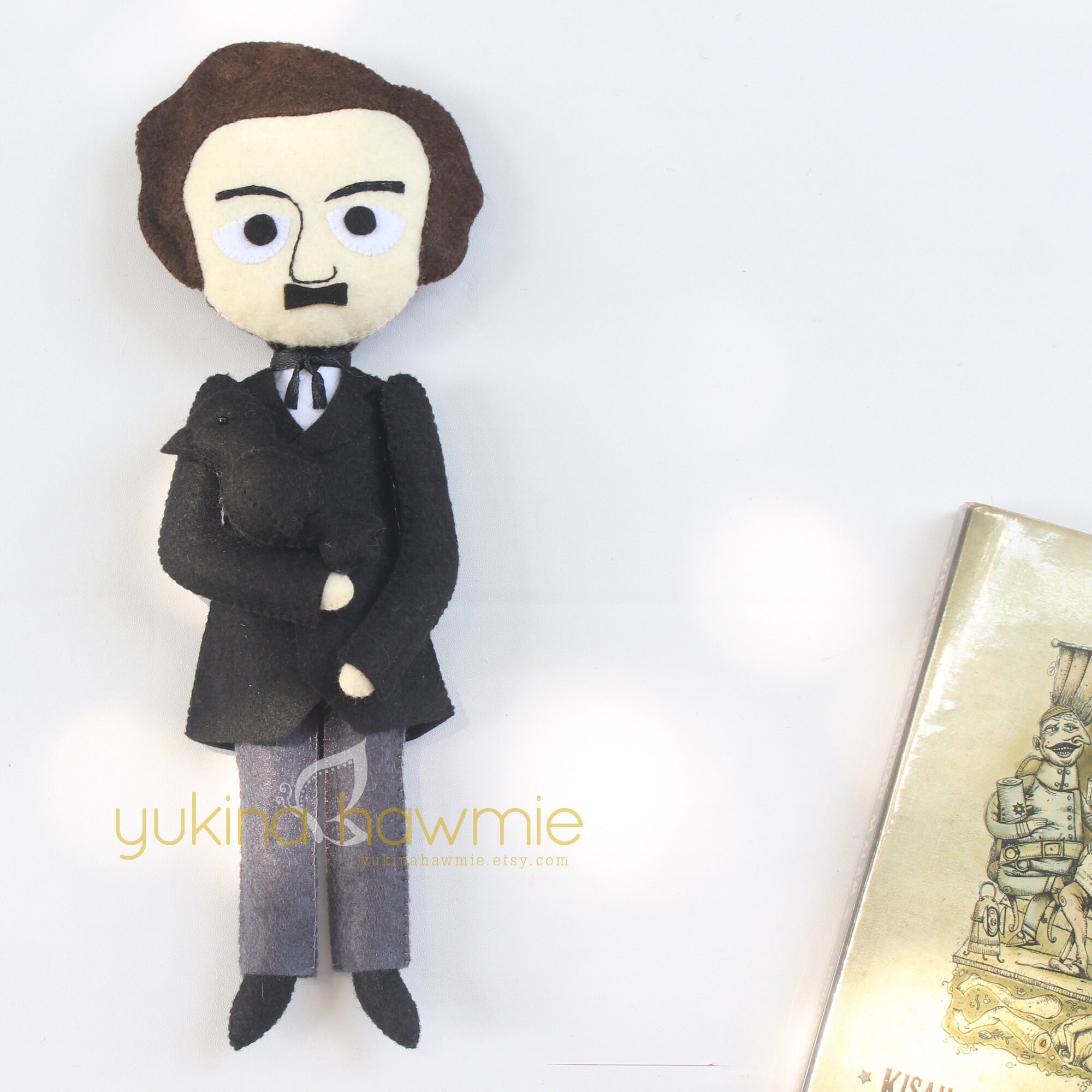 Edgar Allan Poe Felt Doll PDF Pattern Halloween Horror Plush - Etsy