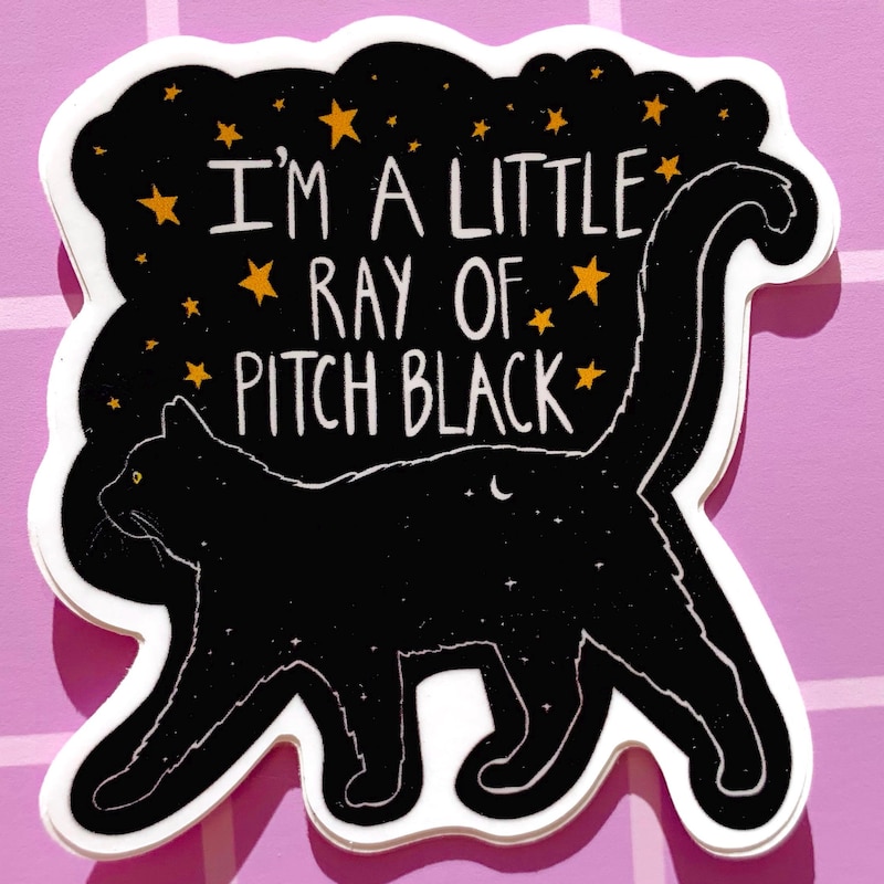 Black Cat Stickers - Etsy
