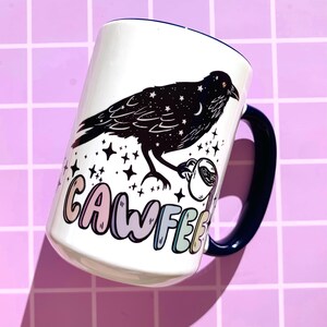 Punny Crow Mug Raven Coffee Cup Crow Themed Gift Coffee Humor Ironic ...