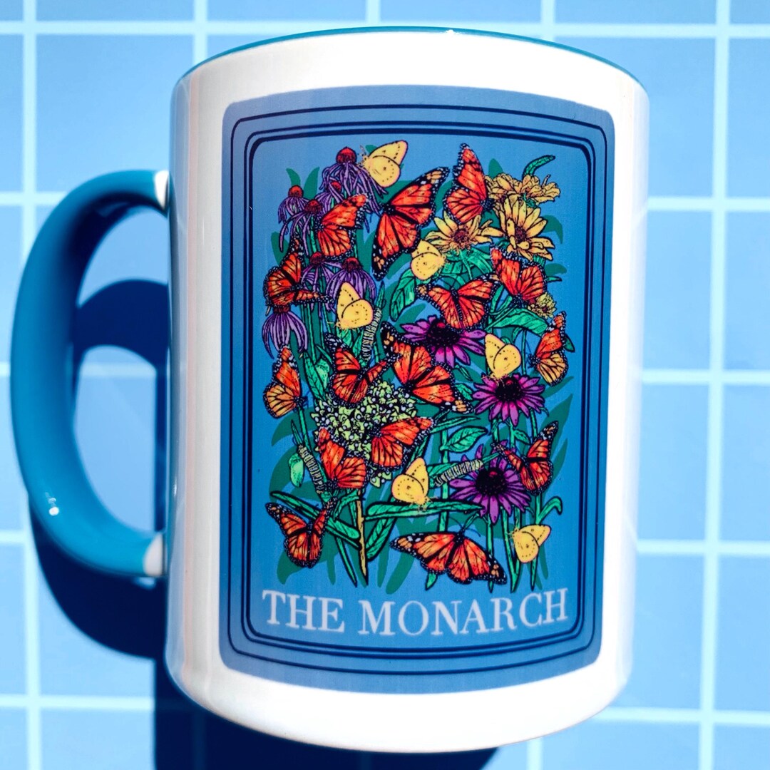 Monarch Butterfly Mug Butterfly Cup Gardener Gift Tarot Coffee Cup ...