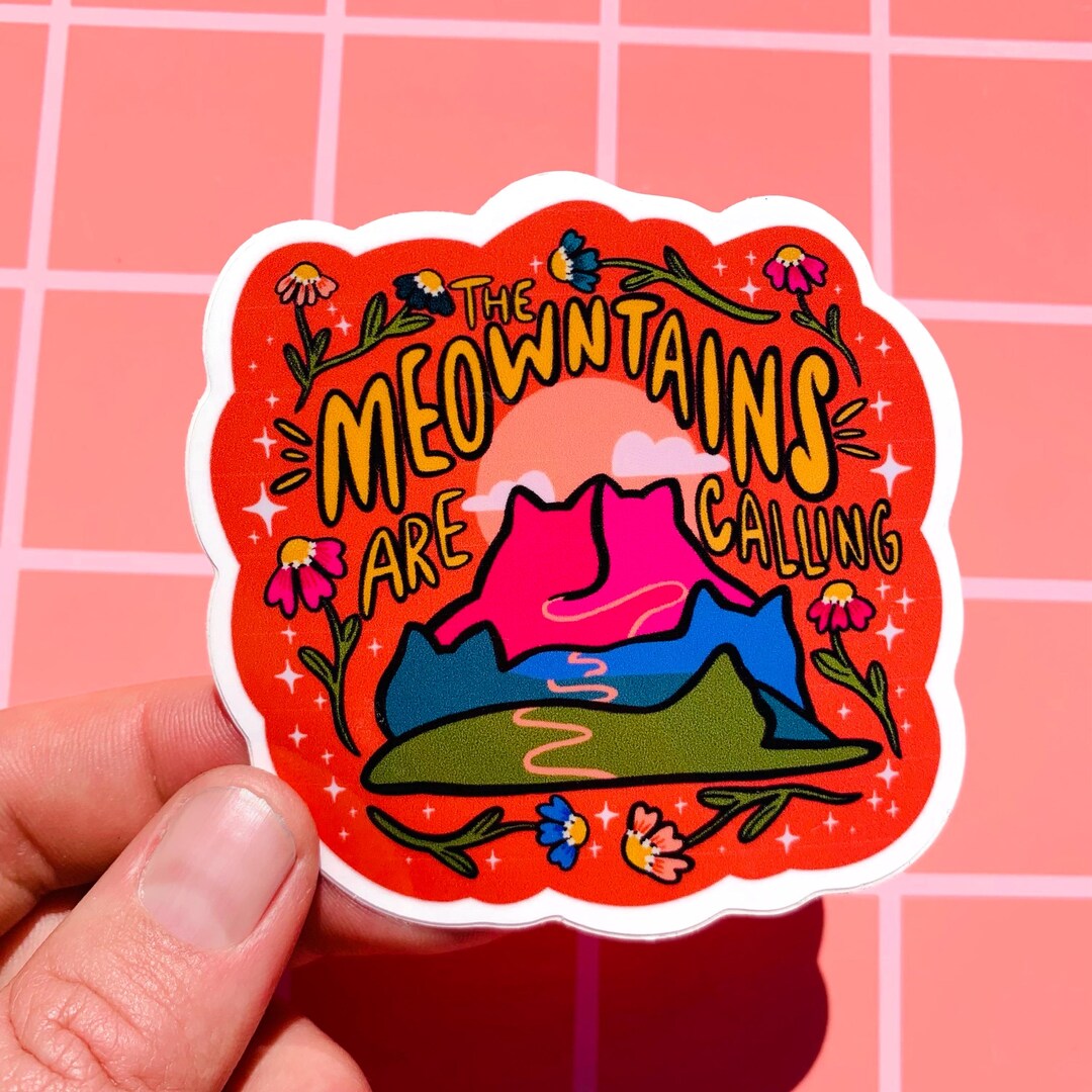 Cat Meme Sticker Funny Unhinged Decal Car Bumper Cute Luggage Sticker ...