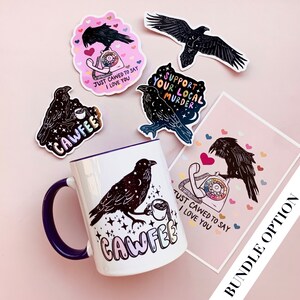 Punny Crow Mug Raven Coffee Cup Crow Themed Gift Coffee Humor Ironic ...