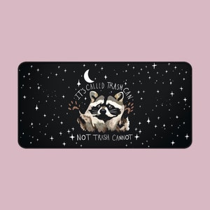 Raccoon Desk Mat Funny Motivation Desk Pad Unhinged Office Hilarious ...