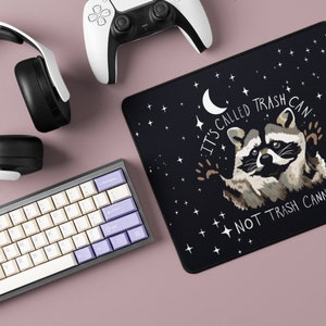 Raccoon Desk Mat Funny Motivation Desk Pad Unhinged Office Hilarious ...