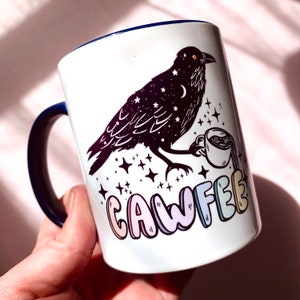 Punny Crow Mug Raven Coffee Cup Crow Themed Gift Coffee Humor Ironic ...