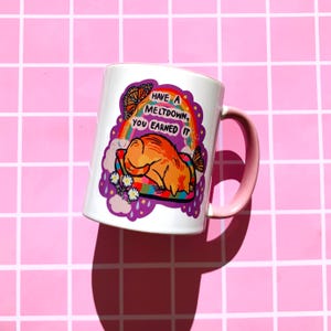 Funny Cat Mug Cat Themed Gift Unhinged Mental Health Mug Cute Gift for ...