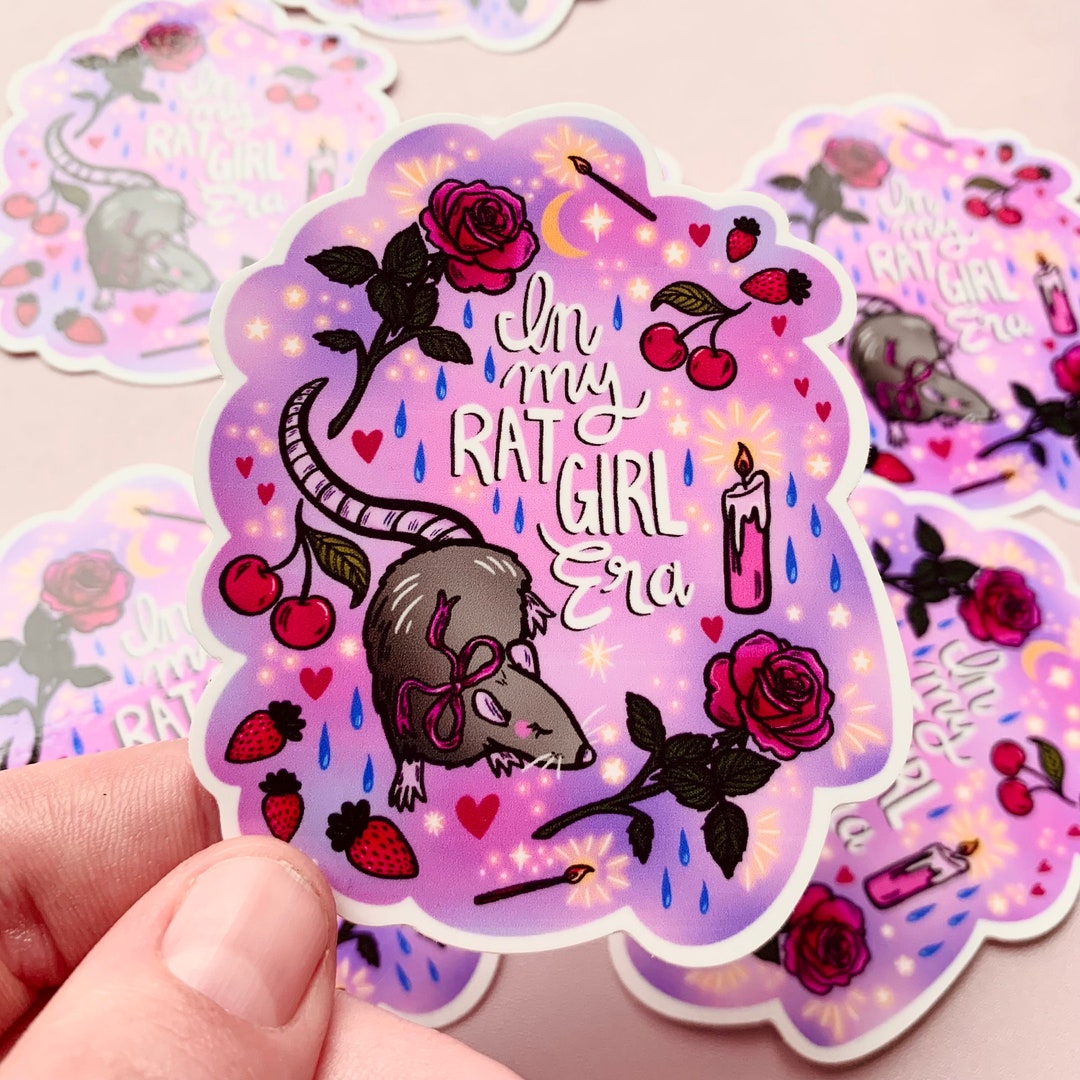 Funny Coquette Sticker Unhinged Genz Rat Girl Decal Cute Girly Gift ...