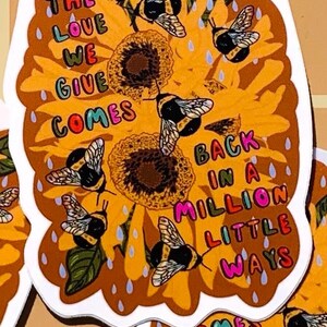 Bumble Bee Sticker Sunflower Decal School Counselor Decal Affirmation ...