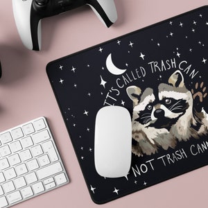 Raccoon Desk Mat Funny Motivation Desk Pad Unhinged Office Hilarious ...