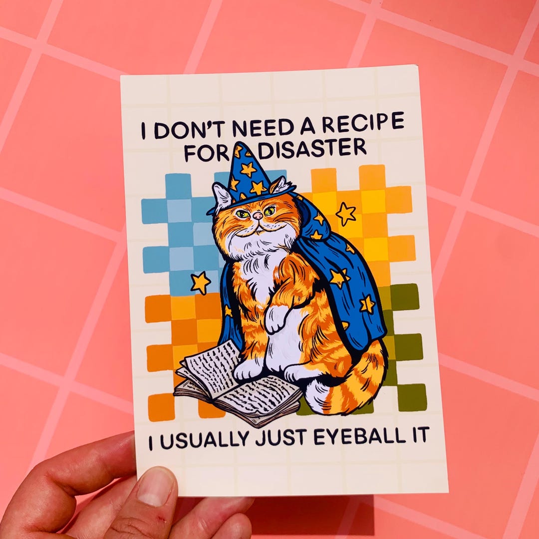 Funny Cat Art Print Funny Wall Decor Cubicle Decor Sarcastic Cat Meme ...