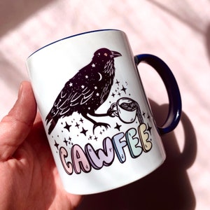 Punny Crow Mug Raven Coffee Cup Crow Themed Gift Coffee Humor Ironic ...