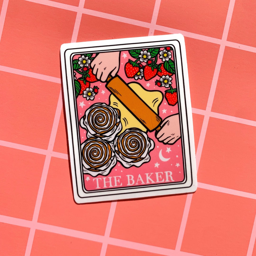 Baker Sticker Baking Sourdough Cute Gift Tarot Card Art Chef Cooking ...
