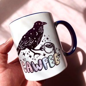 Punny Crow Mug Raven Coffee Cup Crow Themed Gift Coffee Humor Ironic ...