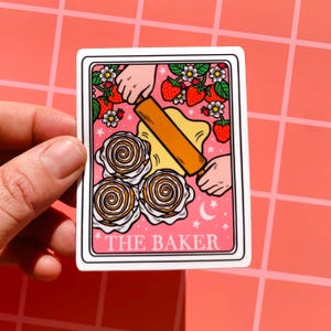 Baker Sticker Baking Sourdough Cute Gift Tarot Card Art Chef Cooking ...