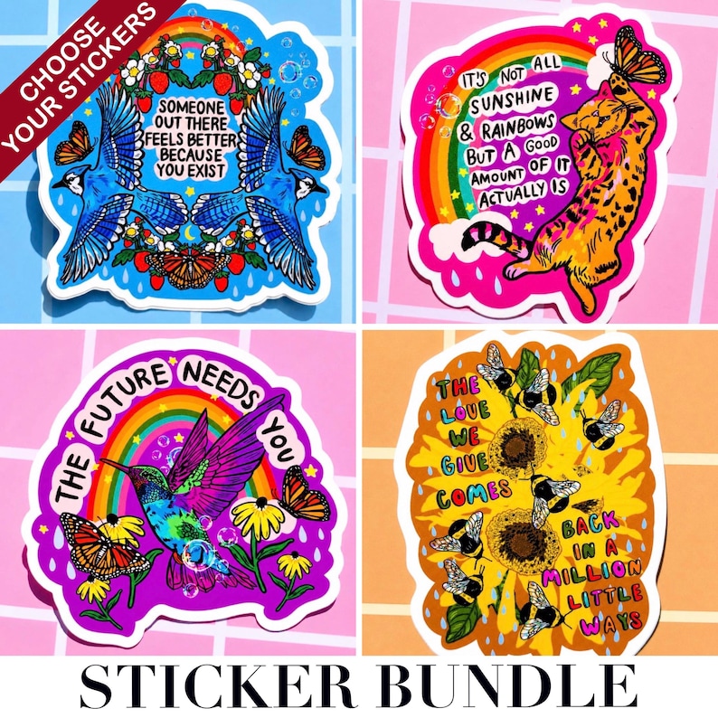 Orange Cat Sticker Feminist Decal Anxiety Quotes About Life Positivity ...