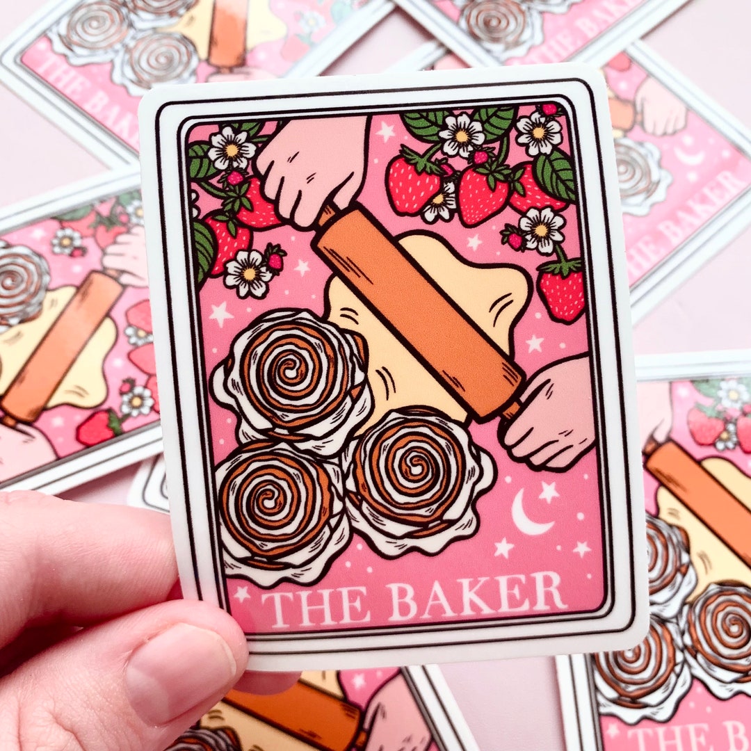 Baker Sticker Baking Sourdough Cute Gift Tarot Card Art Chef Cooking ...