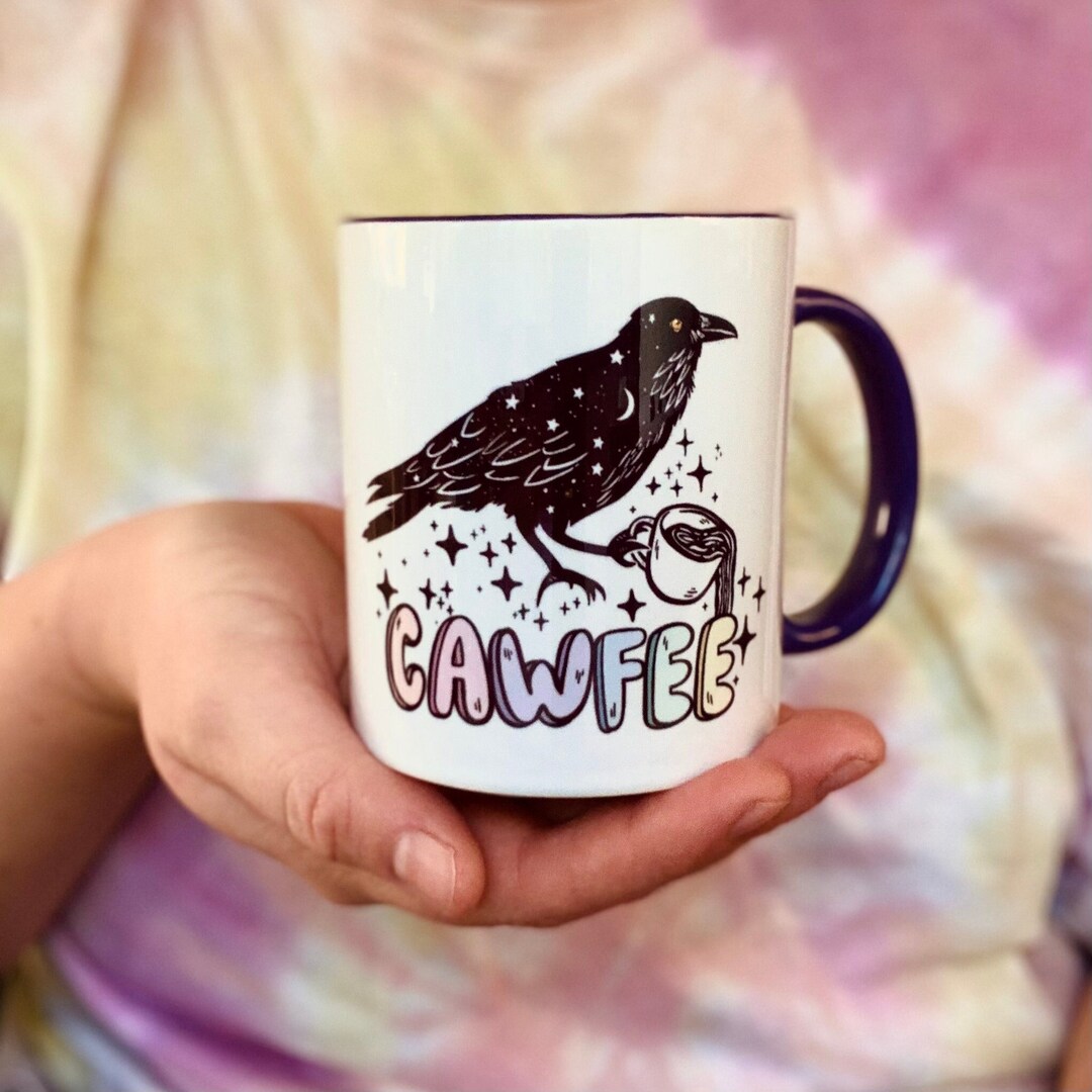 Punny Crow Mug Raven Coffee Cup Crow Themed Gift Coffee Humor Ironic ...