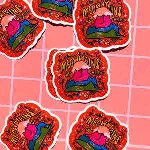 Cat Meme Sticker Funny Unhinged Decal Car Bumper Cute Luggage Sticker ...