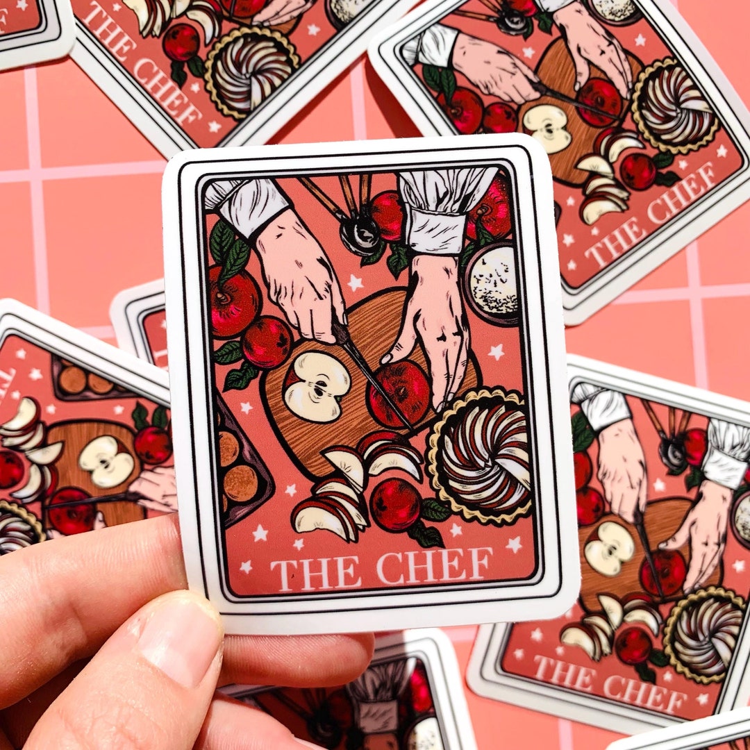Chef Sticker Cooking Decal Cook Gift Culinary School Tarot Card Sticker ...