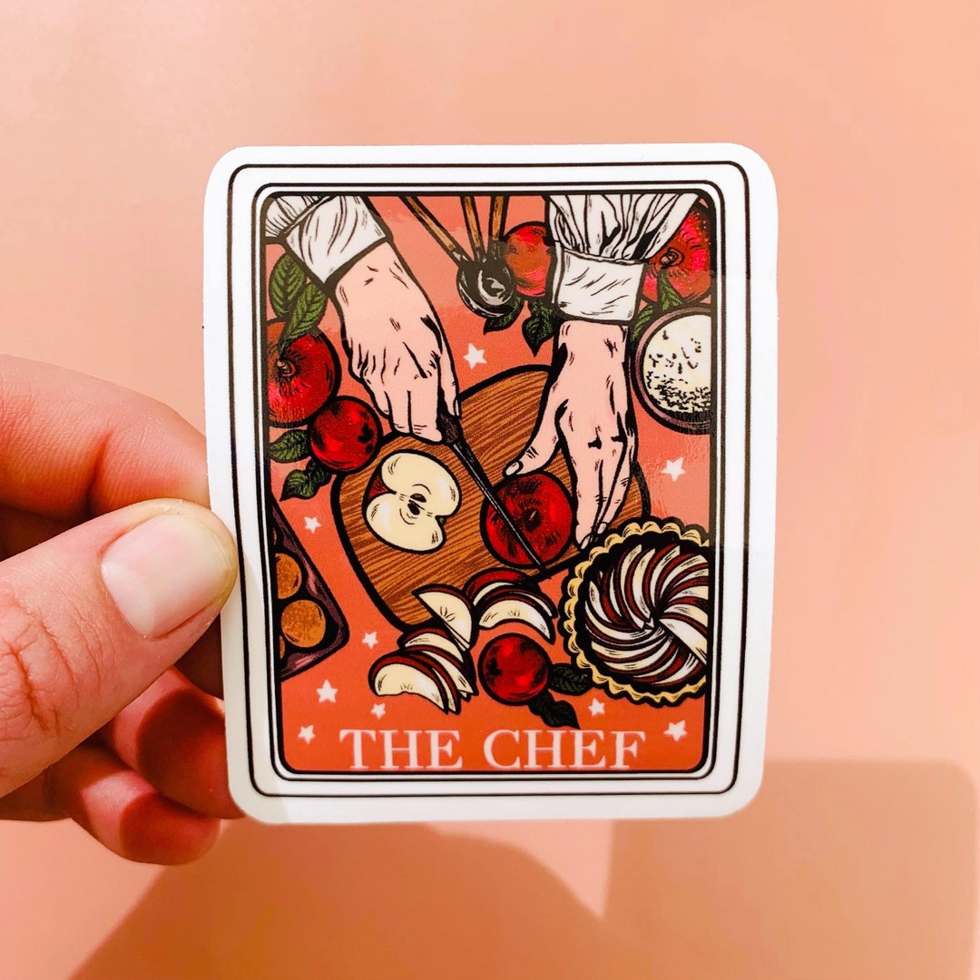 Chef Sticker Cooking Decal Cook Gift Culinary School Tarot Card Sticker ...
