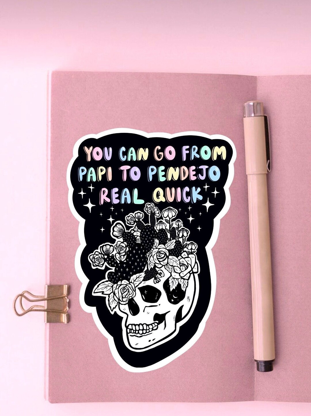 Funny Skull Sticker Spanish Humor Vinyl Decal Skeleton Gift - Etsy