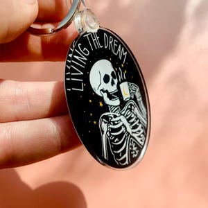 Skeleton Keychain Funny Motivational Key Ring Unhinged Stuff Weird Gift ...